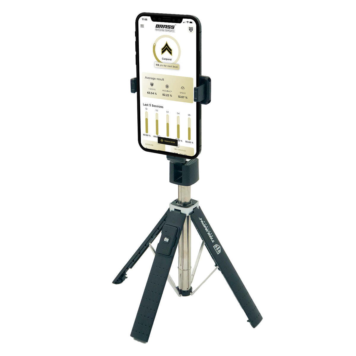 Triumph Systems Brass Dry Fire Training Phone Holding Stand