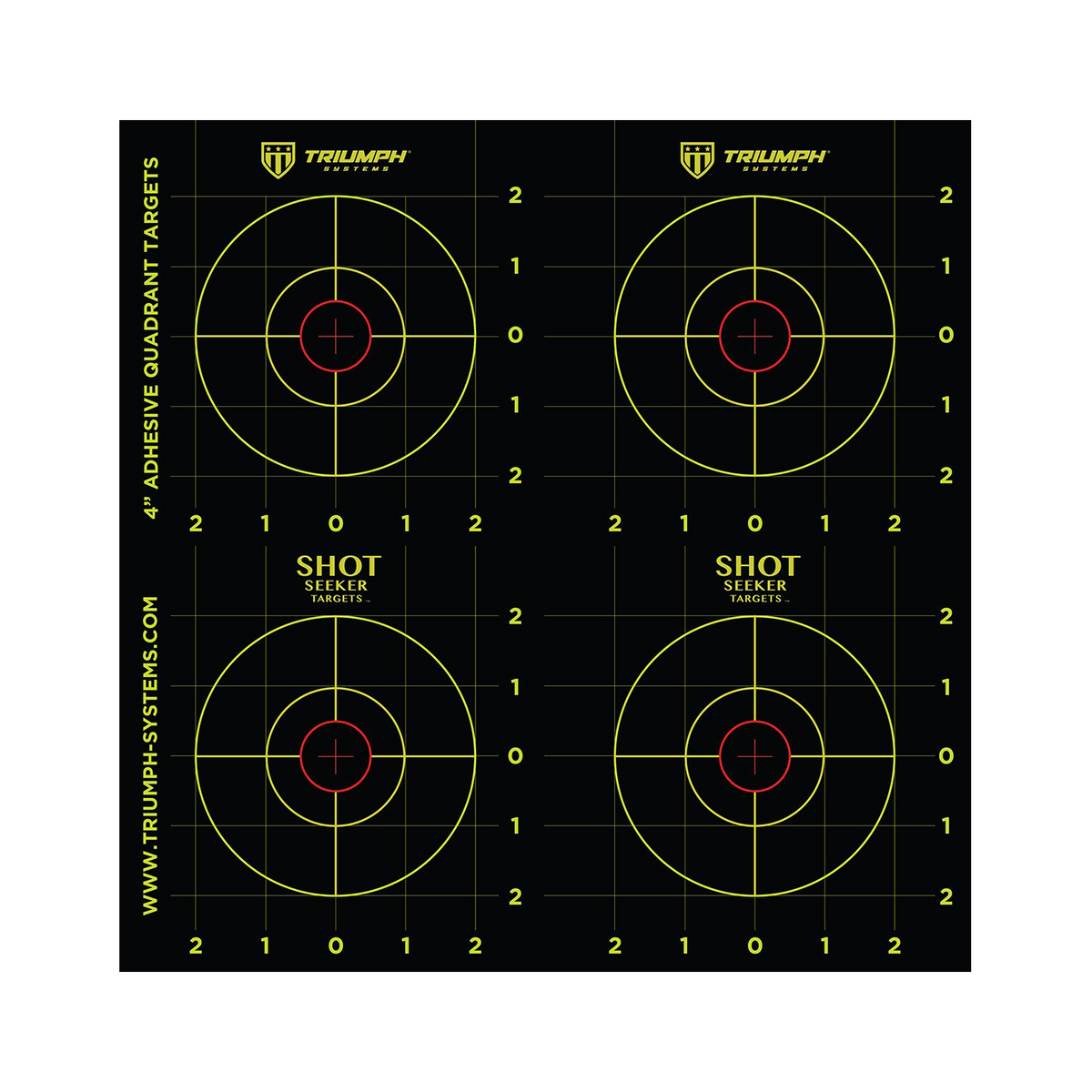 Reactive Targets: Shot Seeker 4" Adhesive Quadrant Bullseye Target ...