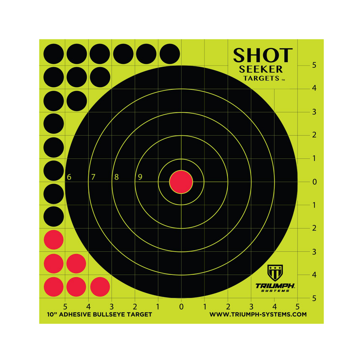 Reactive Targets: Shot Seeker 10-inch Adhesive Bullseye Targets ...