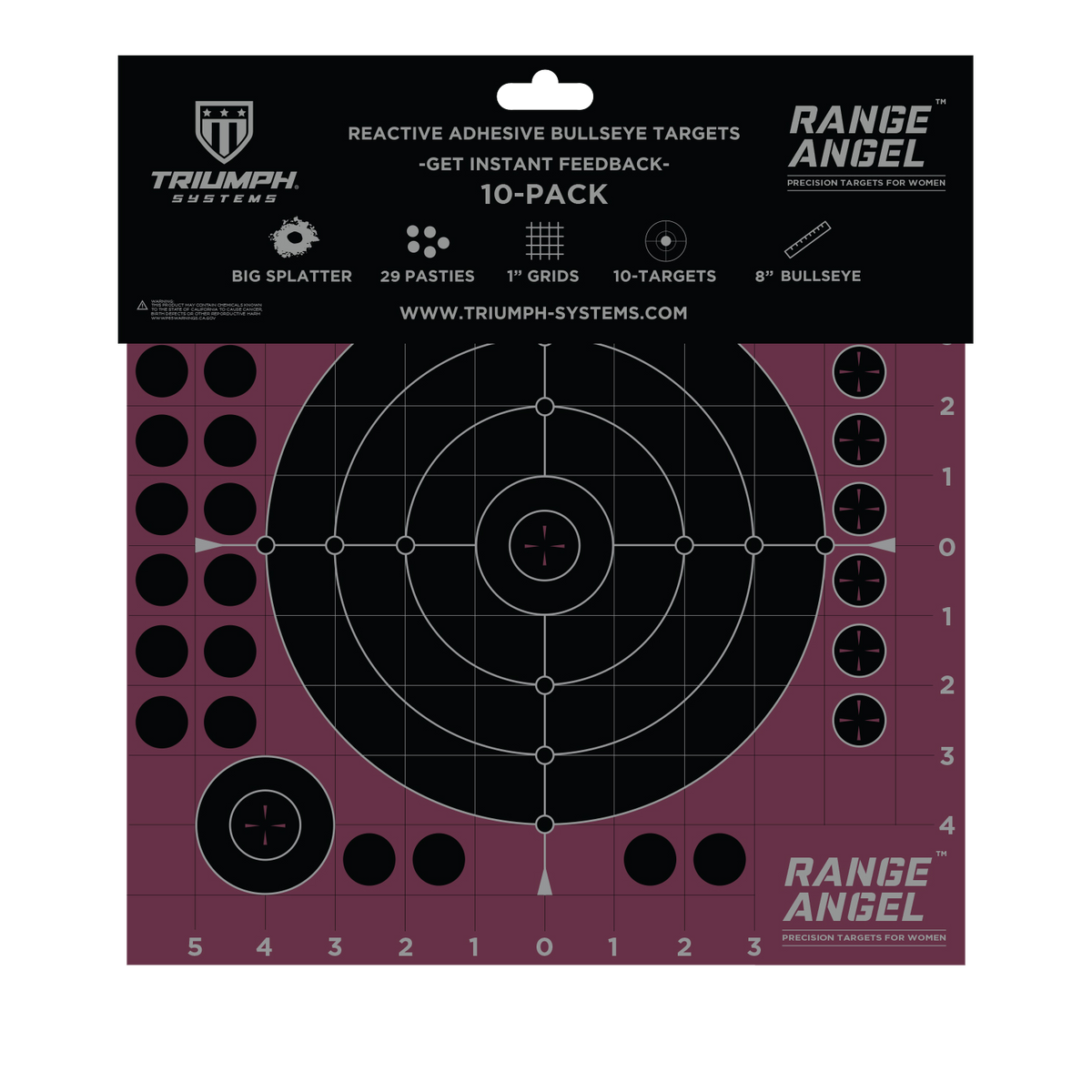 Range Angel 8" Adhesive Precision Shooting Targets for Women – Triumph ...